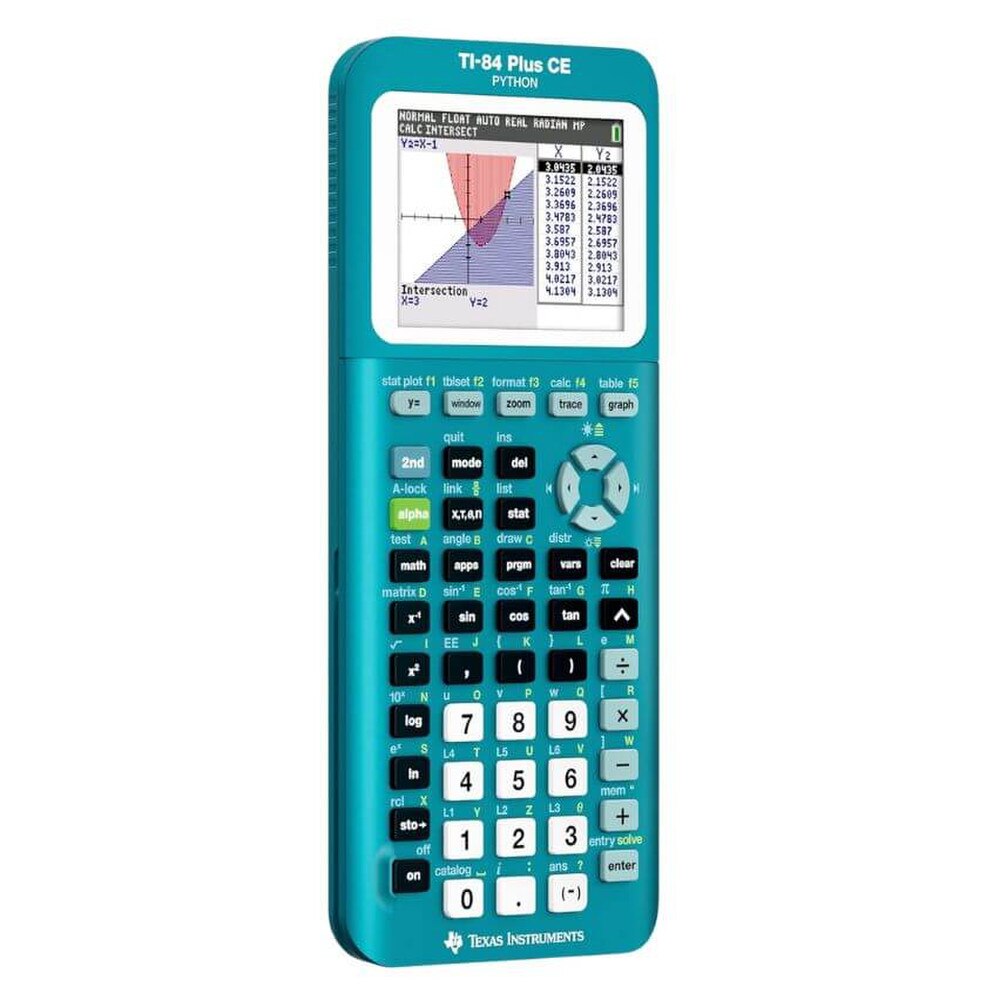 Texas Instruments TI-84 Plus CE Graphing Calculator - Trinomial Teal ...