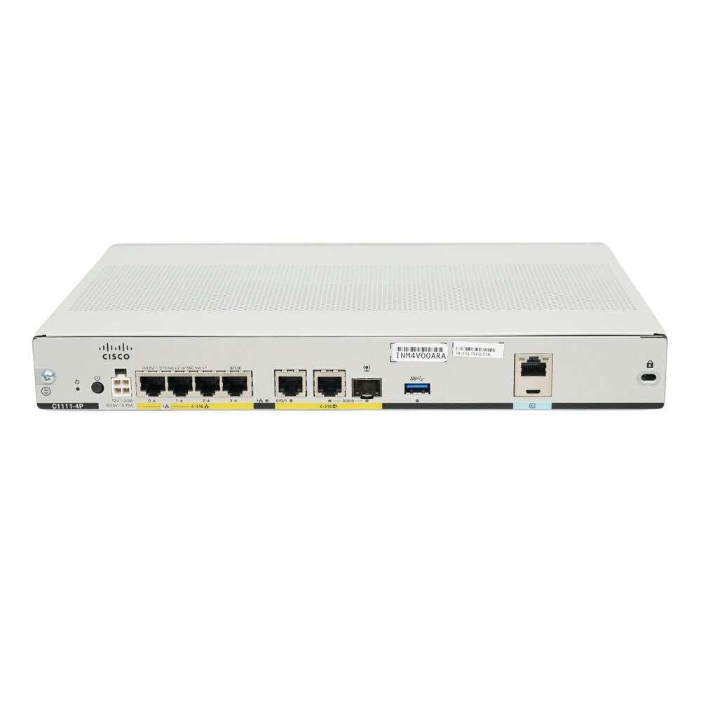 Cisco C1111-4P Integrated Services Router with 4 Gigabit Ethernet Ports ...