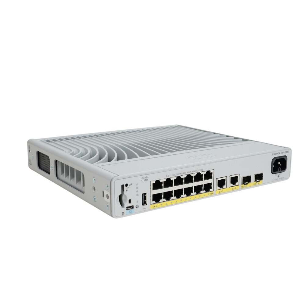 Cisco Catalyst C9200CX-12P-2X2G-E 12-Port PoE+ Compact Switch with ...