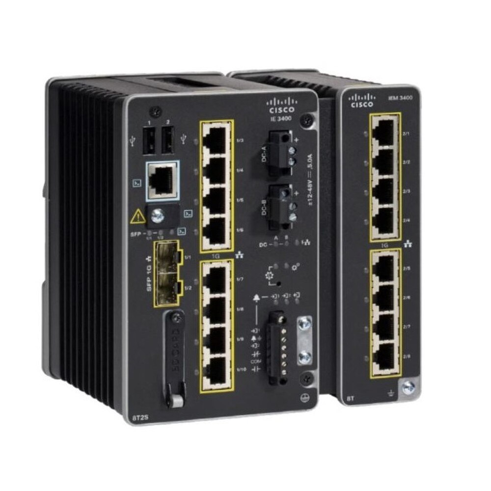 Cisco Catalyst IE-3400-8P2S-A Rugged 8-Port PoE Industrial Ethernet Network Advantage Switch ...
