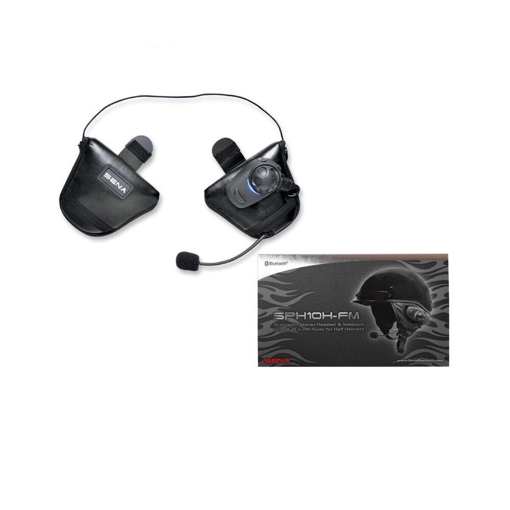 Sena Bluetooth Intercom With FM Tuner For Half Helmets (SPH10H-FM-01 ...